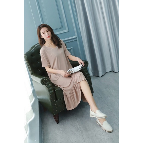 Jual DRESS BAJU IBU HAMIL CASUAL STYLE MODEL RUFFLE LENGAN PENDEK BAHAN ...