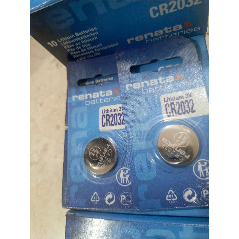 Jual Baterai Renata CR2032 Original Lithium Battery 3V / Batrai CR2032 Original / Batrai CMOS ...