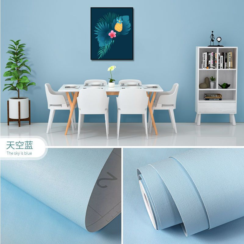 Jual Wallpaper Sticker Dinding Wallpaper Dinding Motif Polos Biru Muda ...