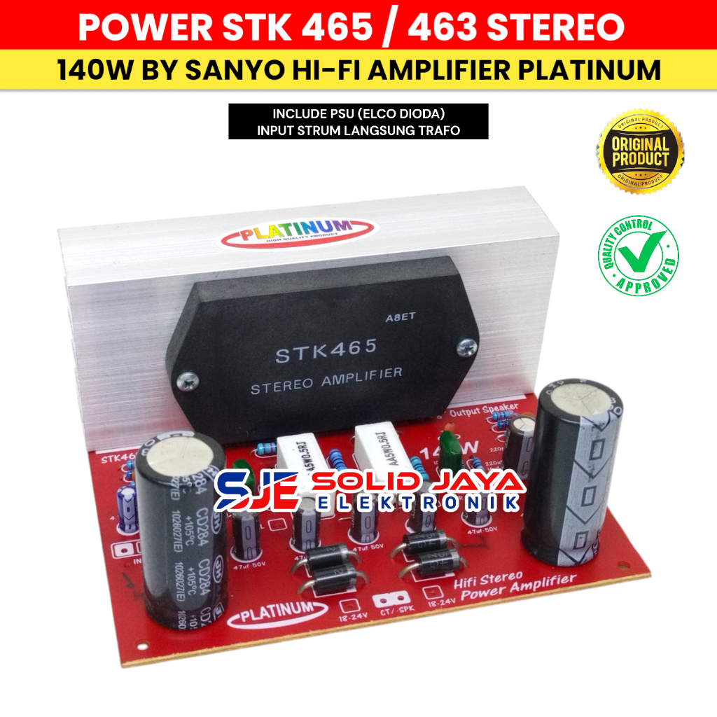 Jual KIT POWER STK463 STK465 POWER STEREO 140W 140 WATT STK 463 STK 465 BY SANYO ORIGINAL ...