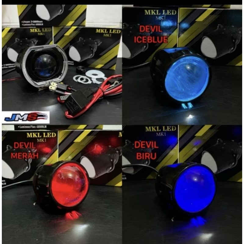 Jual BILED MKL 2,5INCH BLUELENS 60 WATT PROJECTOR BILED MOTOR MOBIL SET ...