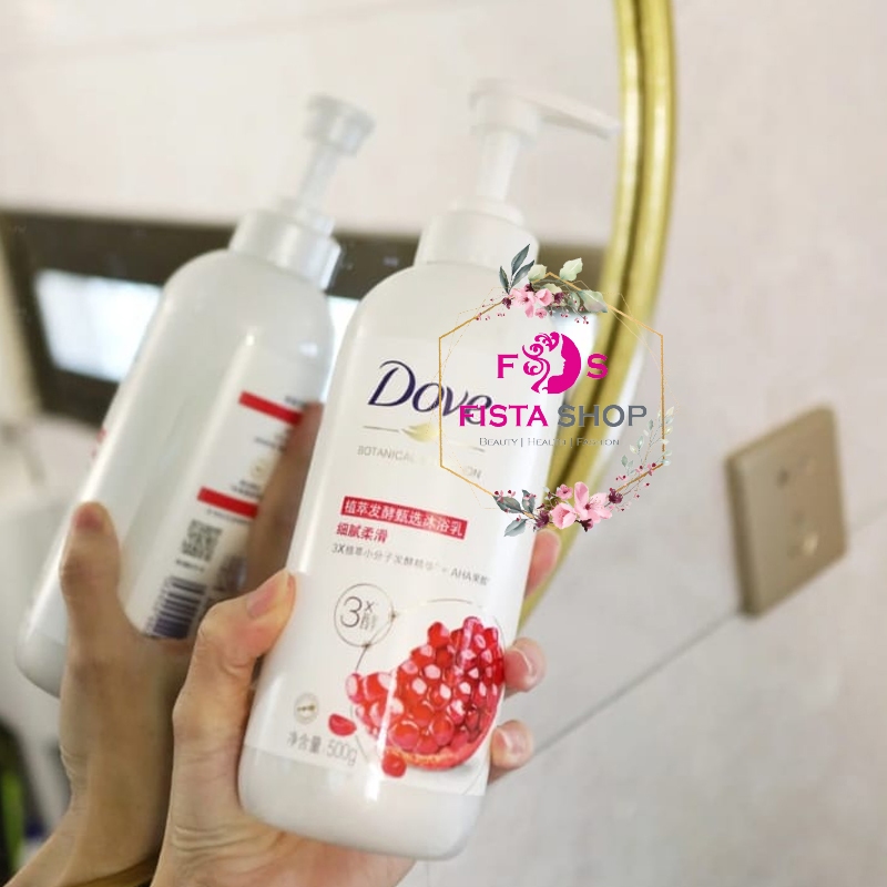 Jual Dove botanical selection body wash 500ml Pomegranate | Shopee ...