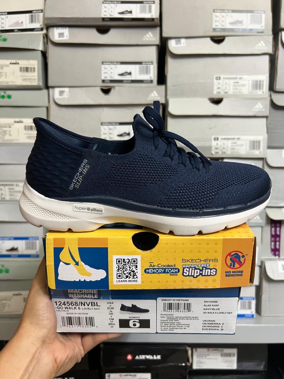 Jual Skechers Go Walk 6 - Lovely Day Navy/Blue 124568/NVBL Women Shoes ...