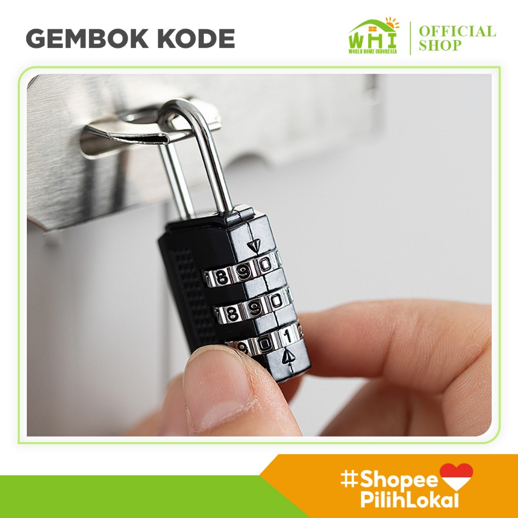 Jual World Home Gembok Angka 3 Digit Gembok Multifungsi / Gembok Pin ...