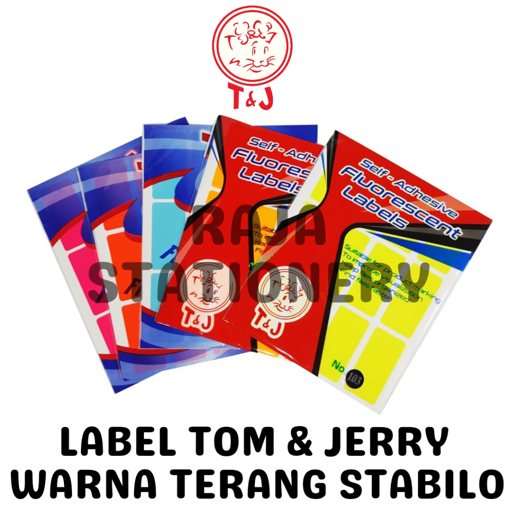 Jual LABEL TOM & JERRY STICKER TOM AND JERRY LABEL TEMPEL PUTIH 97 99 100 101 103 111 114 107 ...