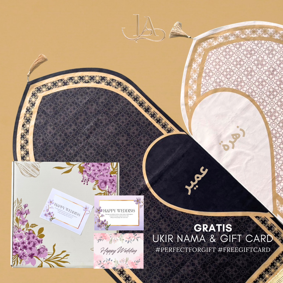 Jual Sajadah Couple Love AZAIN Love (2SAJADAH) HADIAH SAJAH DWAJIB ...