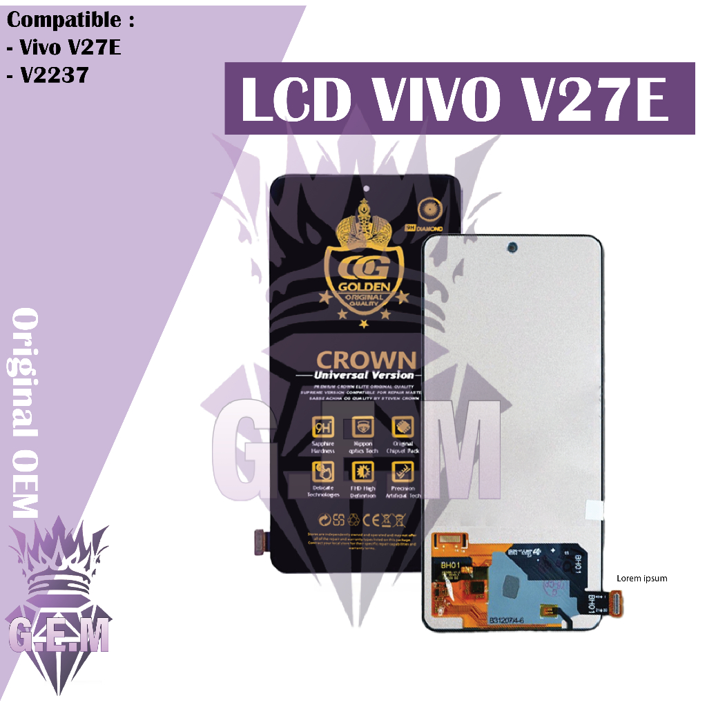 Jual LCD TOUCHSCREEN VIVO V27E / V2237 COMPLETE ORIGINAL FULLSET | Shopee Indonesia