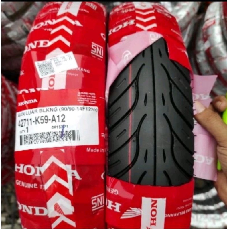 Jual BAN TUBELES BELAKANG K59 90/90-14 BEAT VARIO SCOPY MERK HONDA/FEDERAL ORIGINAL AHM PRODUKSI ...