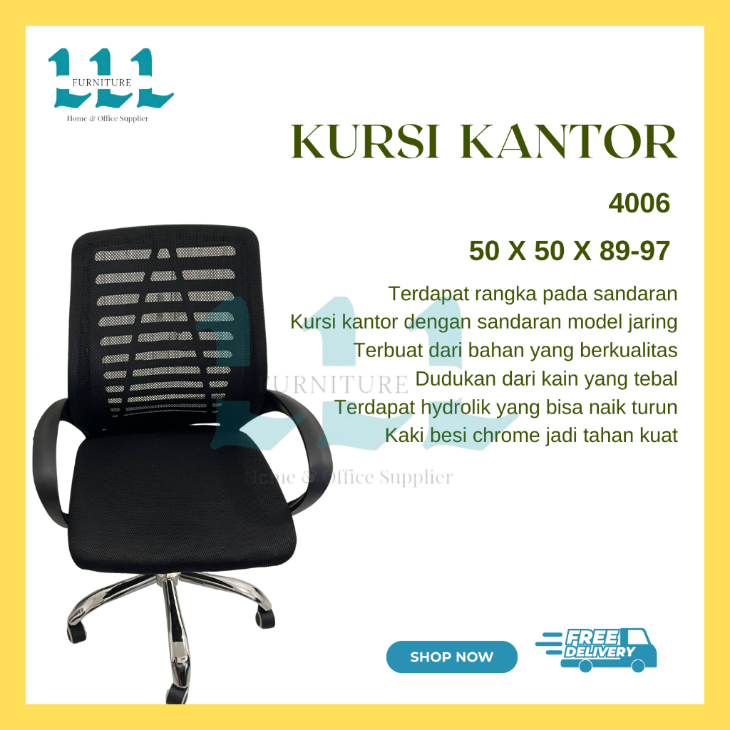Jual Kursi 4006 | Kursi Jaring Roda Putar - Kursi Jaring - Kursi Kerja ...