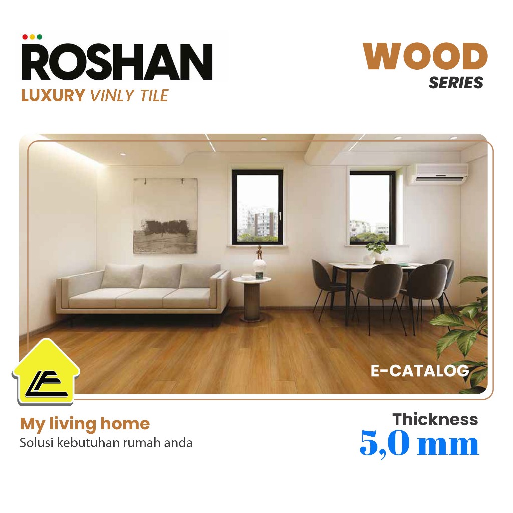 Jual Lantai SPC ROSHAN 5mm Premium | Lantai Vinyl Motif Kayu Premium ...