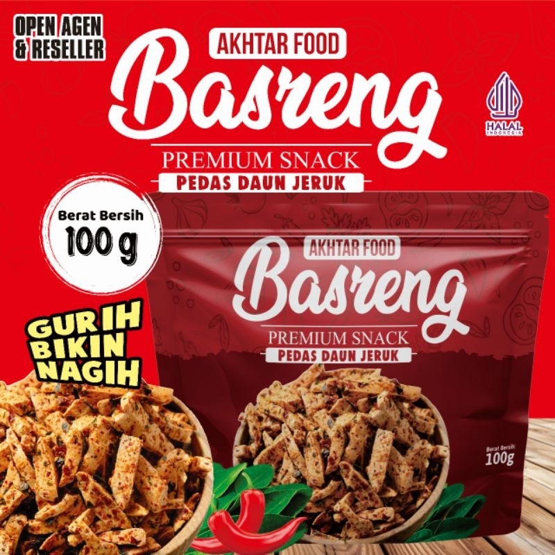 Jual PROMO!!! BASRENG PEDAS DAUN JERUK AKHTAR FOOD 100gr | Shopee Indonesia