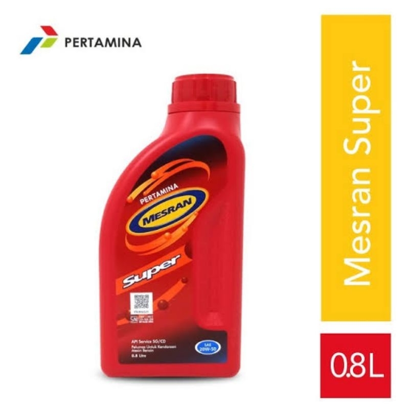 Jual Oli Motor Mesran Super 0,8L SAE 20W-50 800ML | Shopee Indonesia