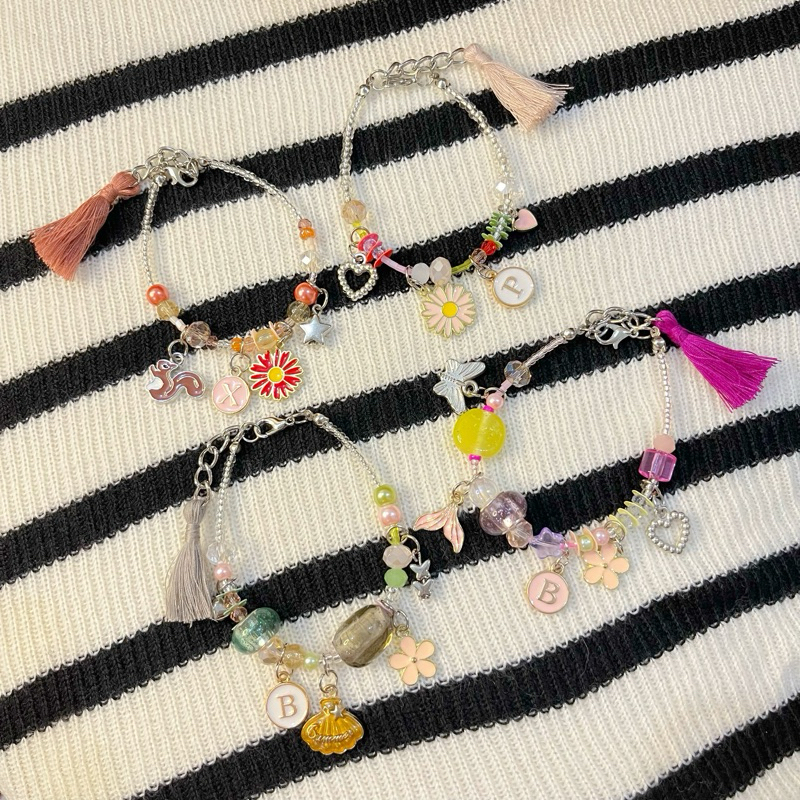 Jual Initials Charms Bracelet // Gelang inisial // Gelang manik ...