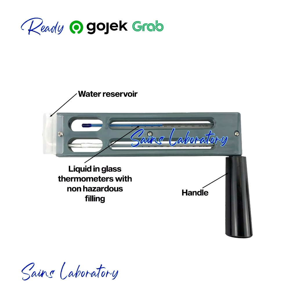 Jual Hygrometer Putar Whirling Hygrometer Hydrometer Putar Sling ...