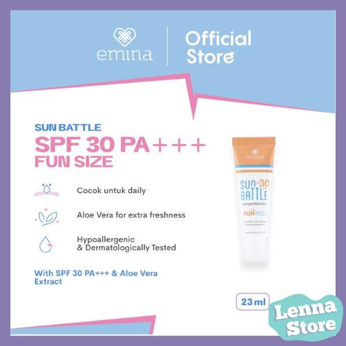 Jual Emina Fun Size Sun Battle SPF 30 PA+++ Sunscreen Pelindung dari ...