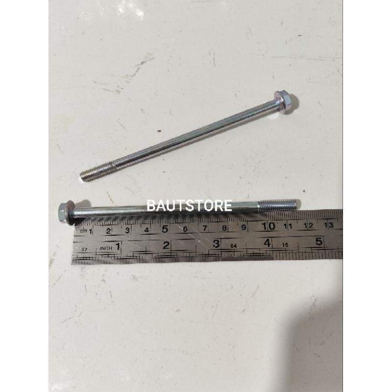 Jual Baut Topi / Baut Fleng 10/6mm x 11.5cm Kunci 10 ( paket 2pcs ...