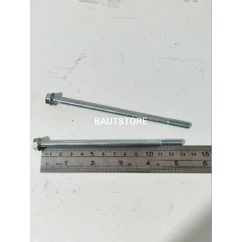 Jual Baut Topi / Baut Fleng 10/6mm x 13cm Kunci 10 ( paket 2pcs ...