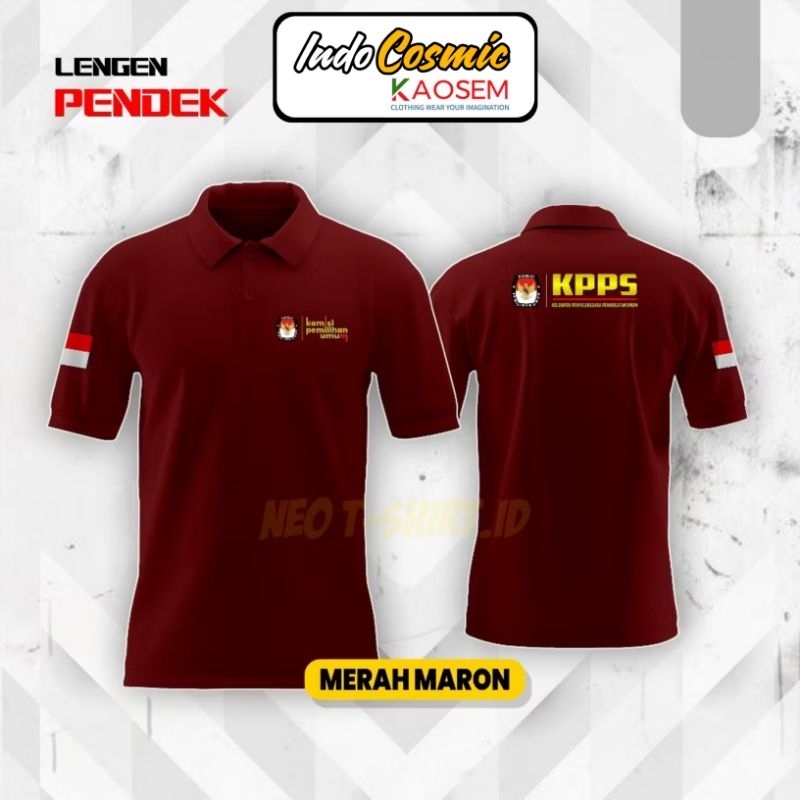 Jual BAJU KERAH KPPS TERBARU MERAH MAROON | Shopee Indonesia