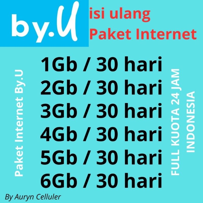 Jual By.U isi ulang Paket Data internet | Shopee Indonesia