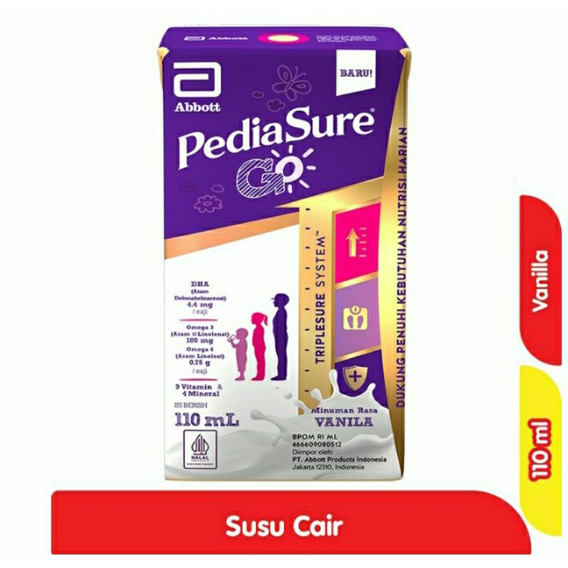 Jual Pediasure Go Susu UHT Vanila 110 ml | Shopee Indonesia
