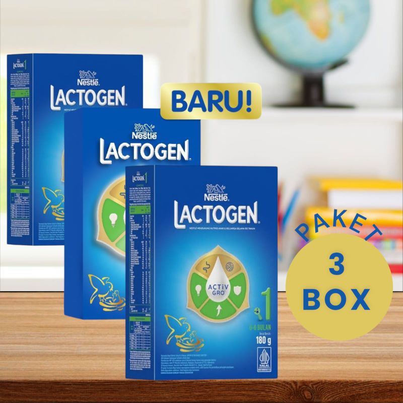 Jual Nestle lactogen 1 //susu formula untuk 0-6 bulan 180 gr -3 BOX ...