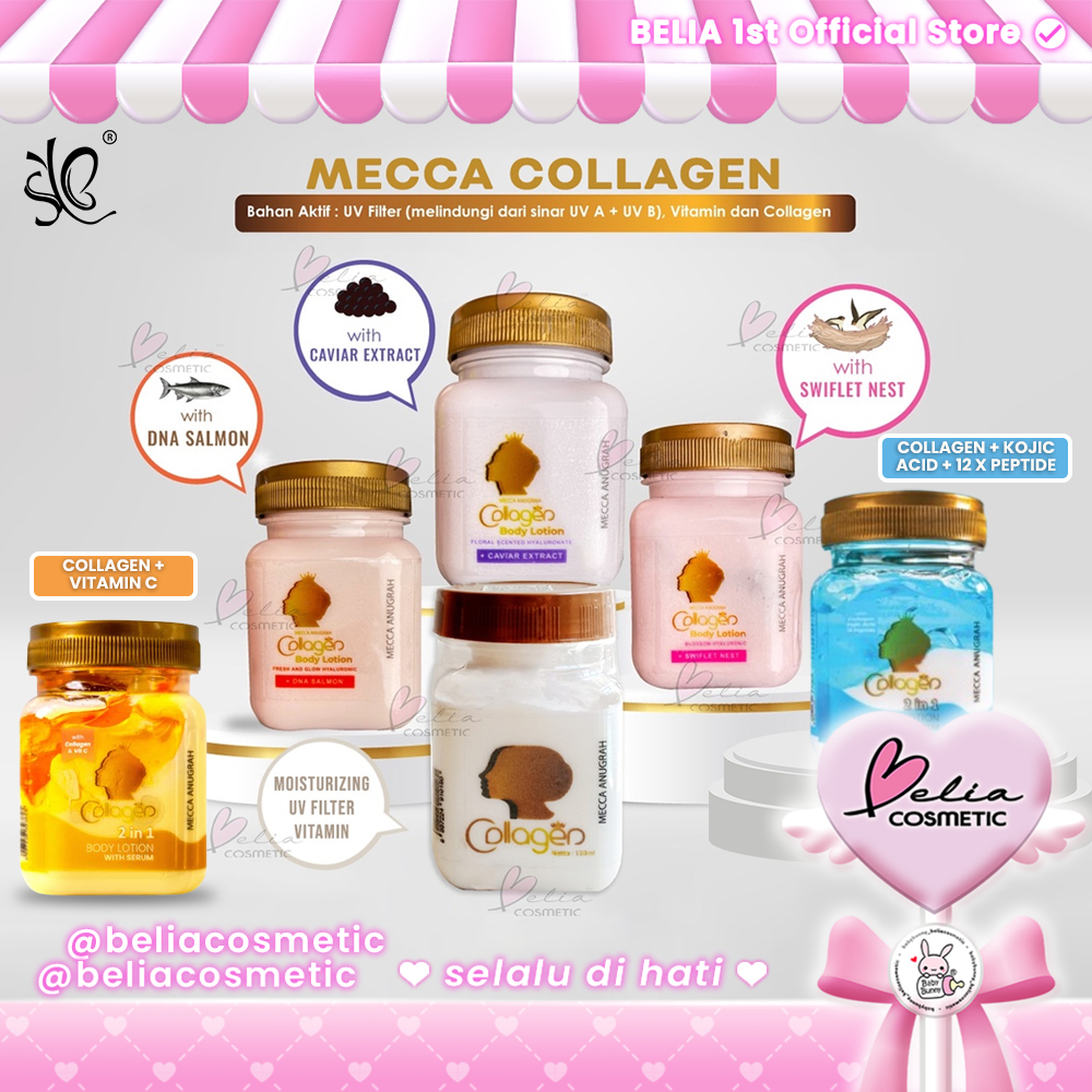 Jual BELIA Mecca Anugrah Collagen Body Lotion by SYB Original 100% (Bitcol) | Pemutih Tubuh ...