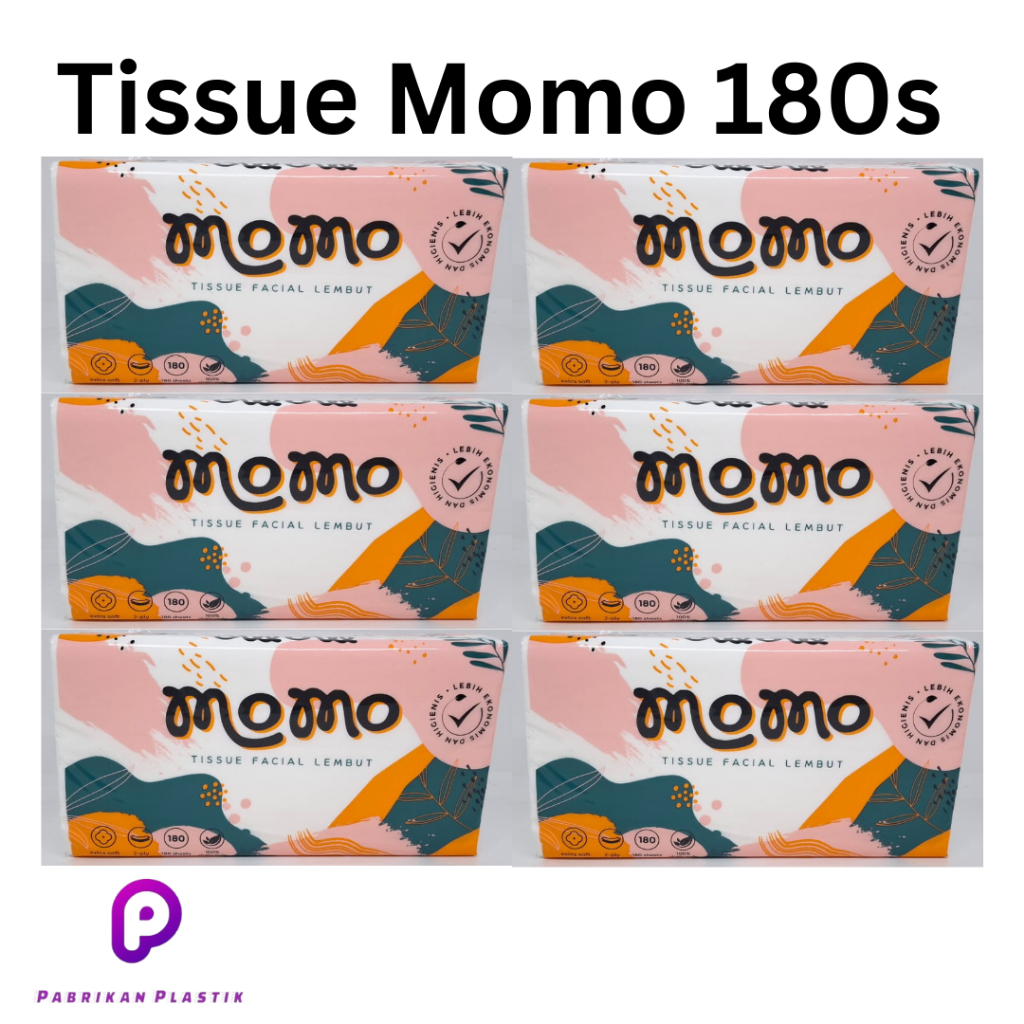 Jual Tisu Tissue Tissu Momo 180s 6 Pack lebih hemat dari jolly | Shopee ...