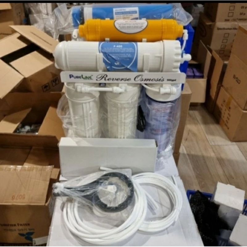 Jual MESIN FILTER AIR / REVERSE OSMOSIS (RO) 500 GPD 6 STEP | Shopee ...