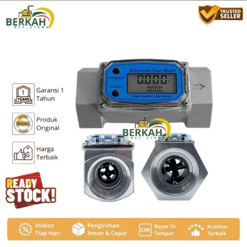 Jual Water Flow Meter 2 Inch Turbine Digital 2" Inci Solar NPT Fuel ...