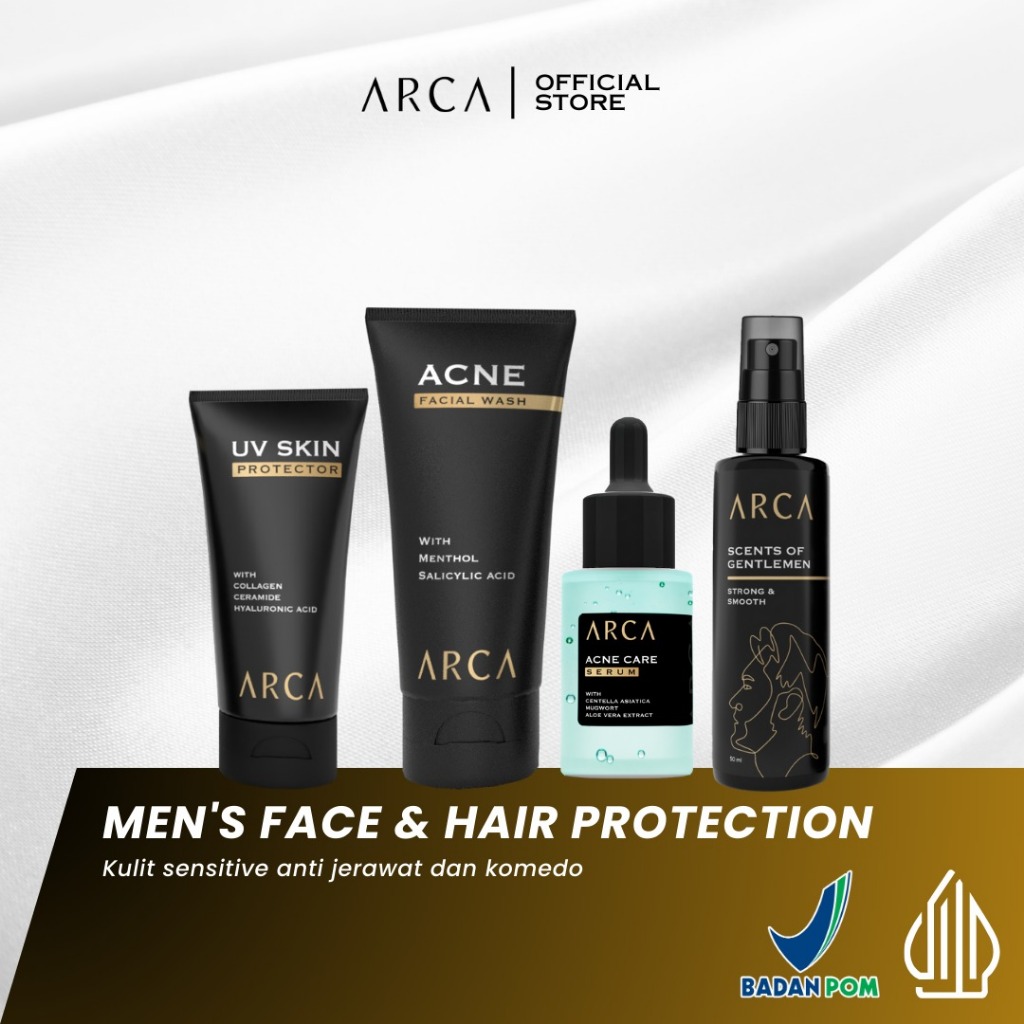 Jual ARCA Men's Face & Hair Protection Series - Paket Skincare Pria ...