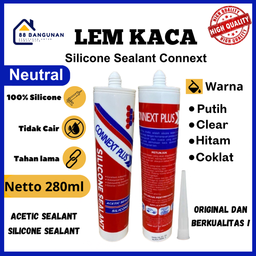 Jual LEM BOTOL CONNEXT/ LEM KACA BOTOL / LEM SEALANT BOTOL NEUTRAL ...