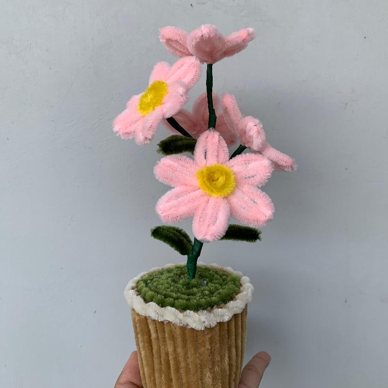 Jual Bunga Kawat Bulu Disiy Medium Pot | Pipe Cleaner | Coustem Warna ...