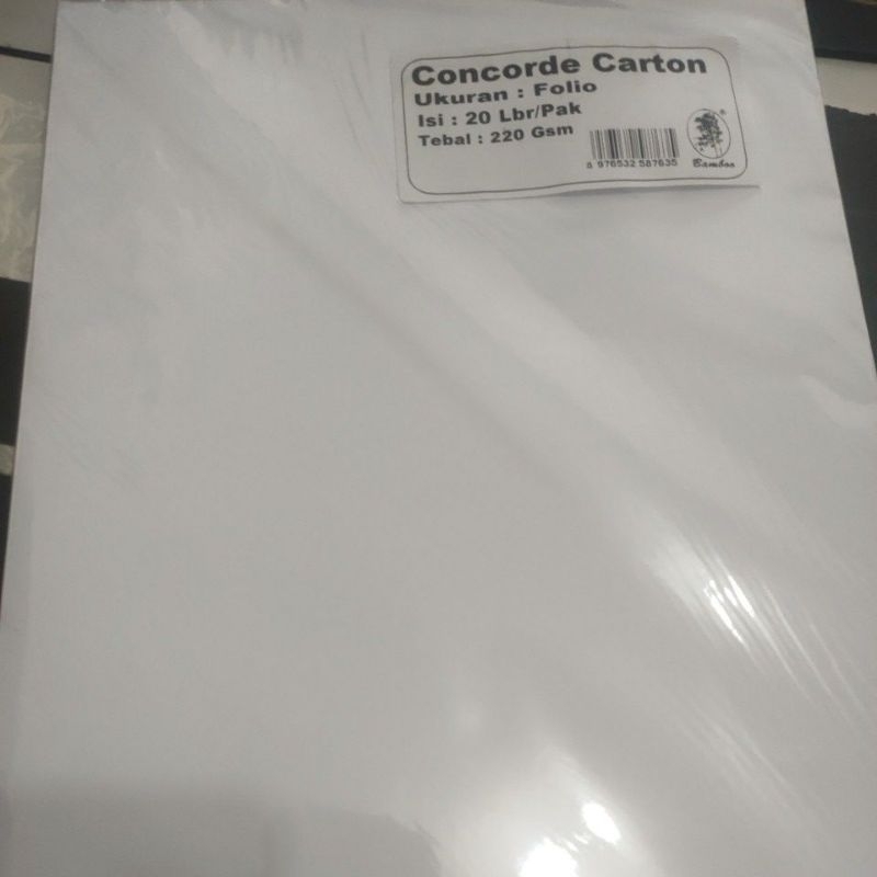 Jual kertas Concorde ukuran folio isi 20 lembar tebal 220 gsm | Shopee ...