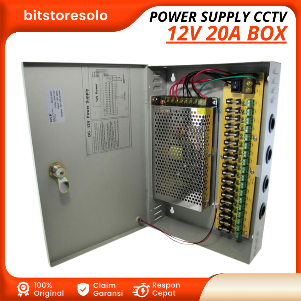 Jual Power Supply PSU Adaptor CCTV 12V 20A BOX | Shopee Indonesia