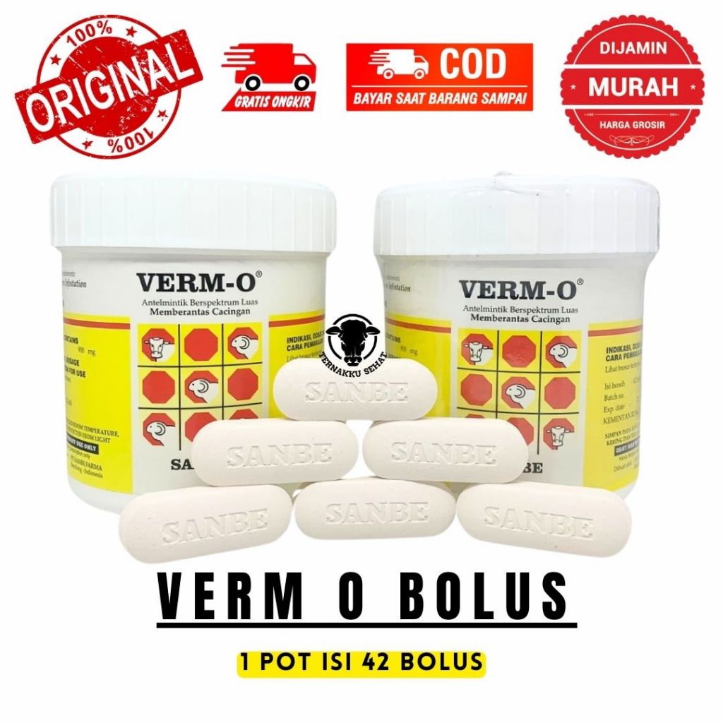 Jual VERM O 42 Bolus - OBAT CACING TERNAK AMPUH, Obat Cacing Sapi ...
