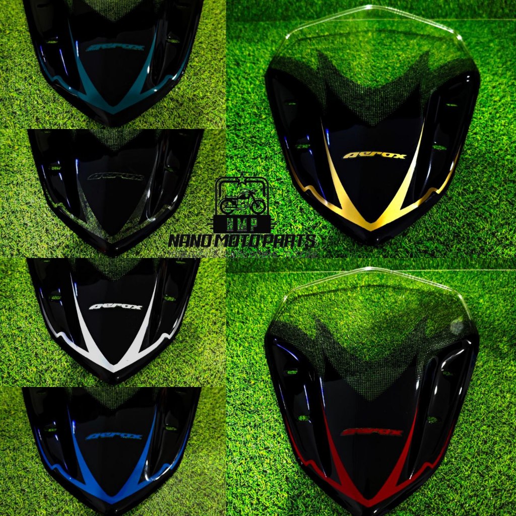 Jual Visor AEROX Standar Black Series Aerox New Aerox Old Winshield ...