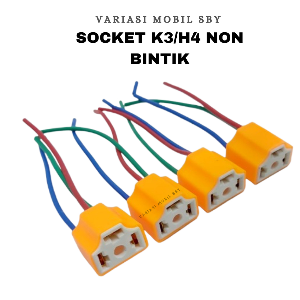 Jual Socket Sealbeam Lampu Bohlam H4 Keramik kaki 3 + Kabel | Shopee ...