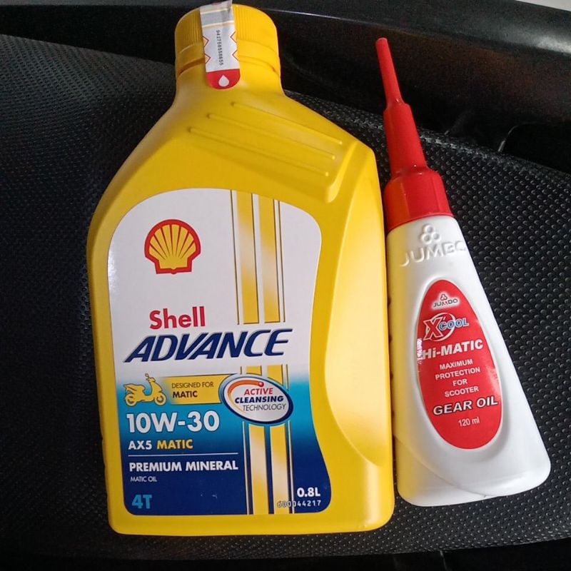 Jual paket oli mesin Shell ax5 SAE 10w-30 dan gardan jumbo SAE 80/90 ...