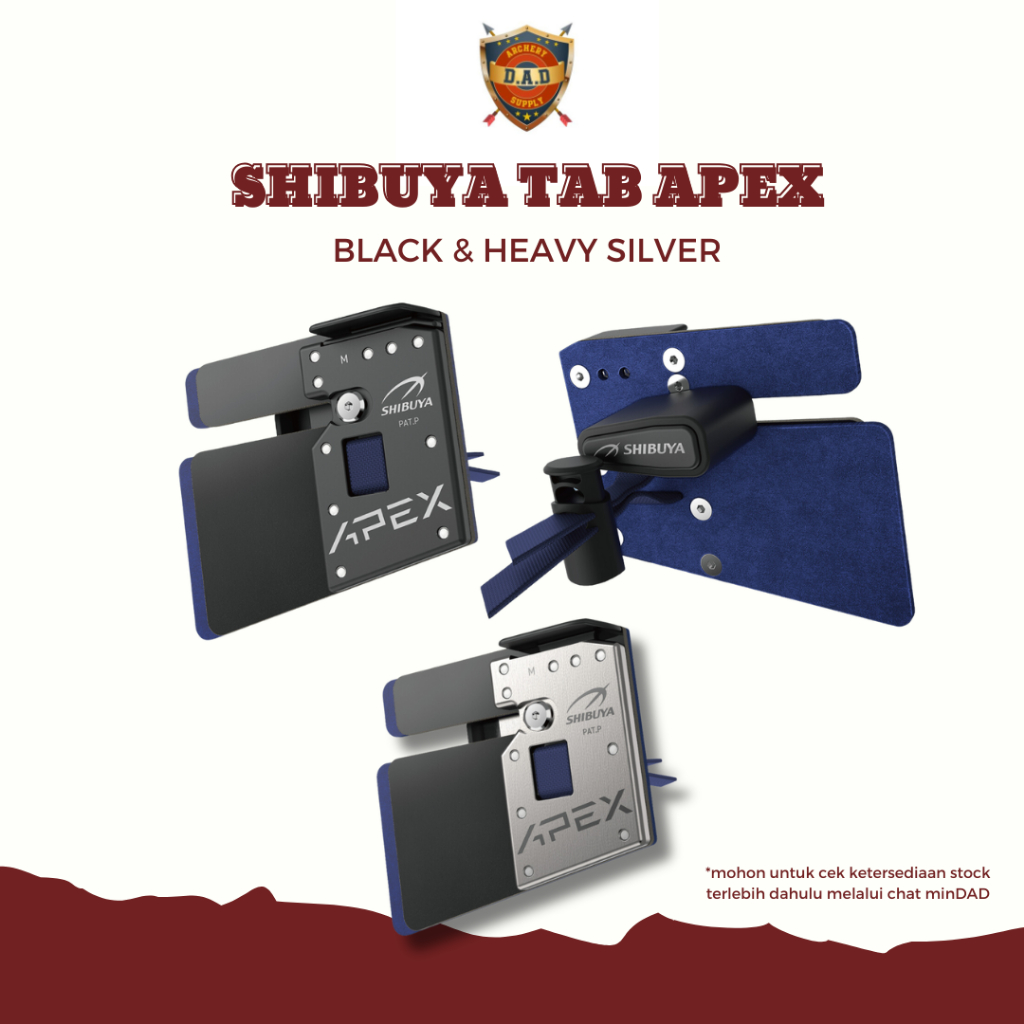Jual SHIBUYA TAB APEX - FINGERTAB (BLACK & HEAVY SILVER) | Shopee Indonesia