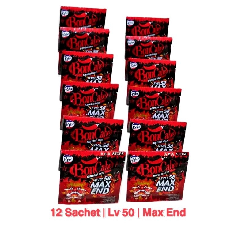 Jual KOBE Bon cabe level 50 max RENCENG isi 12 sachet | Shopee Indonesia