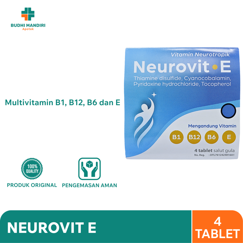 Jual Neurovit-E (1 Strip) - Multivitamin Vitamin B1, B6, B12 dan E ...