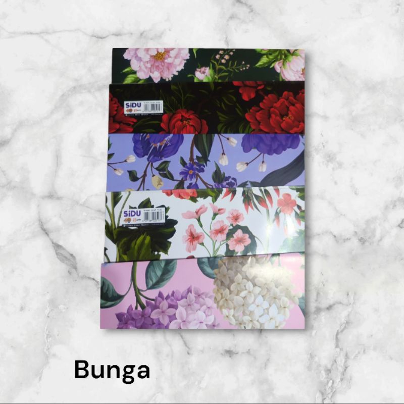 Jual KERTAS KADO SIDU GLOSSY BUNGA, FANCY, BATIK PER PAK 50 LEMBAR ...