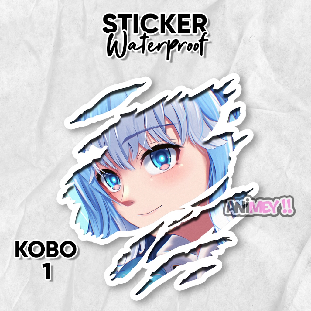Jual Stiker Scratch Kobo Kanaeru Hololive / Sticker Anime Waterproof ...