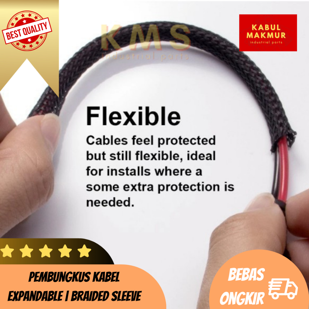 Jual Pembungkus Kabel Expandable | Braided Sleeve / Sleeving 21MM, 24MM ...