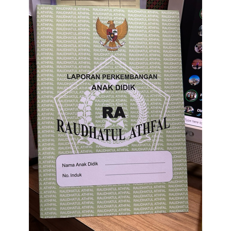 Jual laporan perkembangan anak didik Raudhatul athfal | Shopee Indonesia