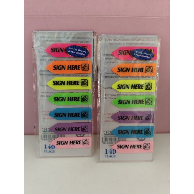 Jual Page Marker / Sticknotes Mika SIGN HERE 7 warna | Shopee Indonesia