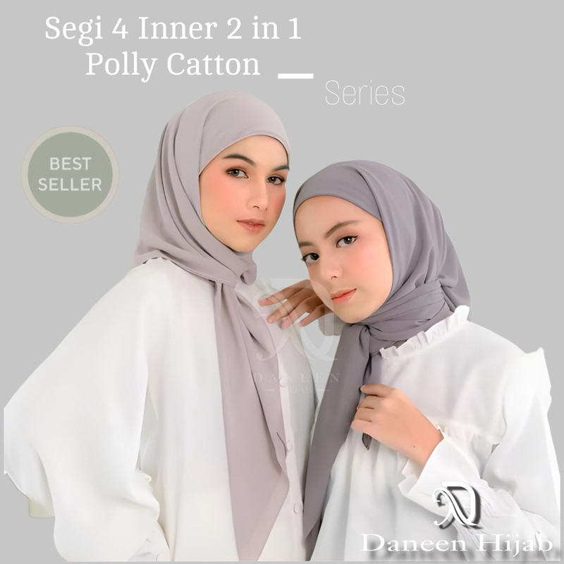Jual Hijab Segi Empat Inner 2 in 1 Polly Cotton Premium / Jilbab ...