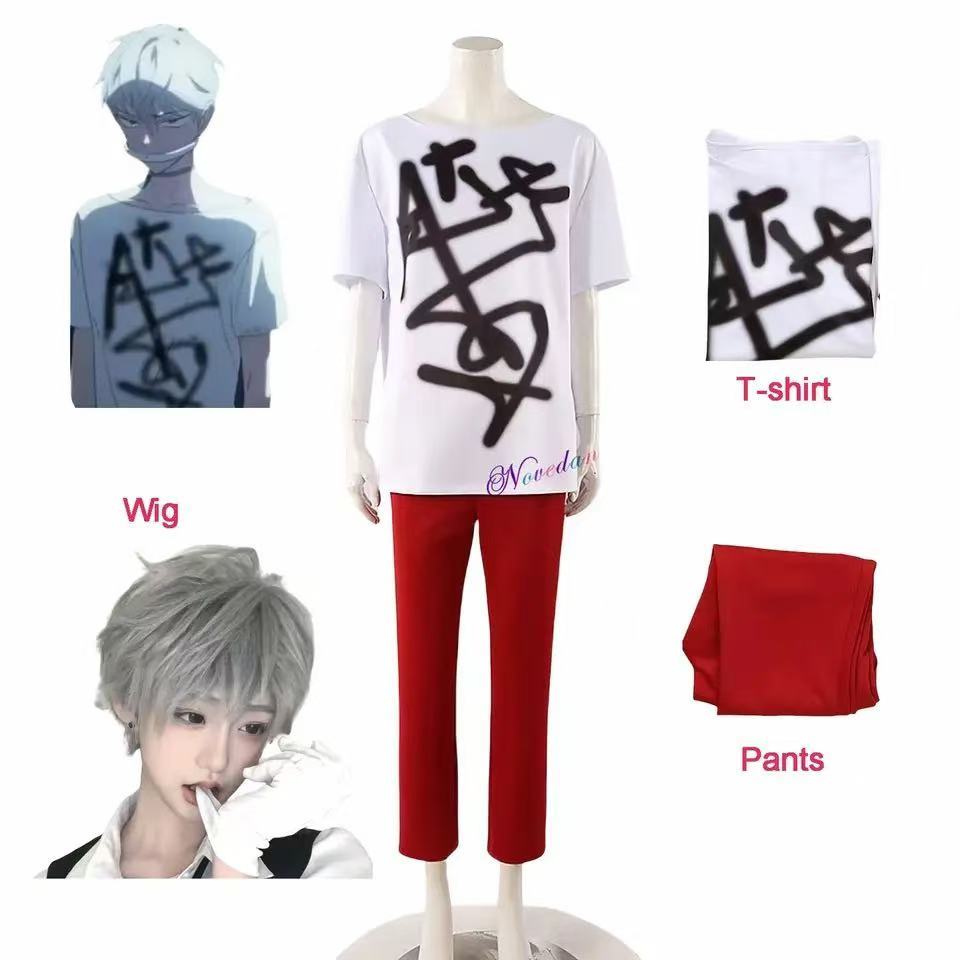 Jual Alien Stage Till Cosplay Costume Wig Tshirt Red Pants Costume ...