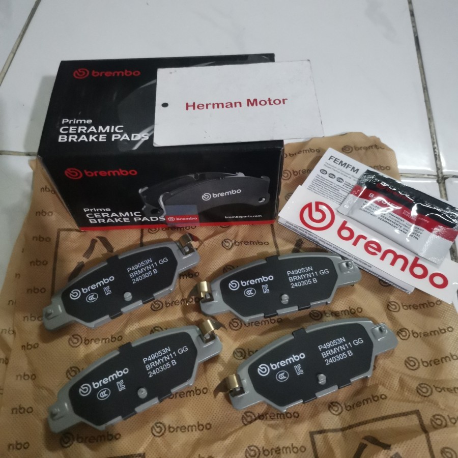 Jual Kampas Rem Belakang Brake Pad BREMBO ORIGINAL Mazda CX5 CX-5 Elite EPB (SUDAH EPB) P49053N ...