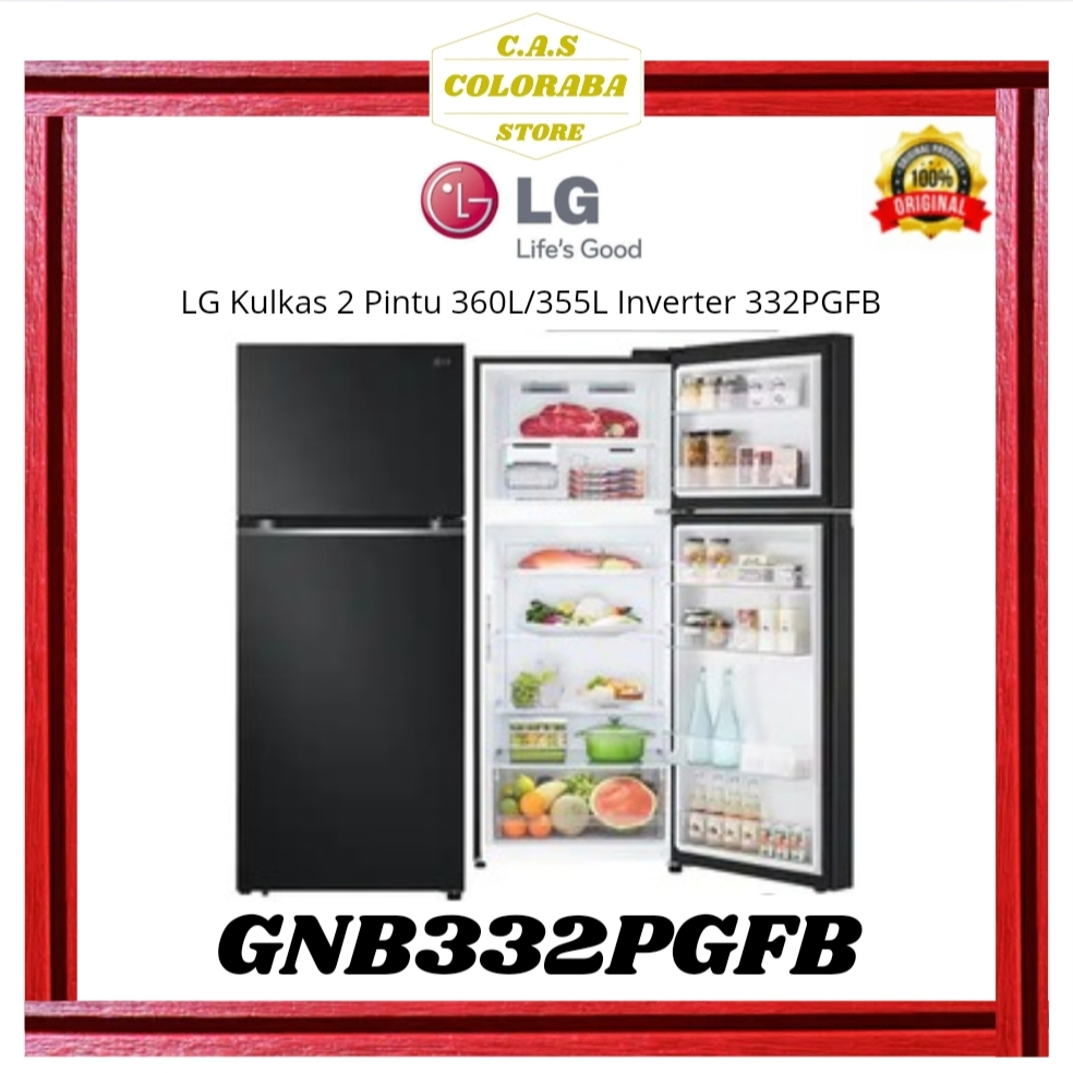 Jual KULKAS LG GNB332PGFB KULKAS 2 PINTU INVERTER 335L GN-B332PGFB GNB332 GN-B332 KULKAS 2 PINTU ...